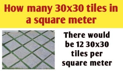 How many 30x30 tiles in a square meter - Civil Sir